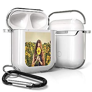 DuroCase Protective Cover Compatible with Airpods Case 1st & 2nd Generation, Duo Shield Protective Case with Keychain (Custom Photo)