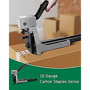 meite 16GCS58 16 Gauge 1-3/8" Crown 5/8" Length Copper Coated Carton Closing Staples for Pneumatic & Manual 2000 PCS/Box (1 Box)
