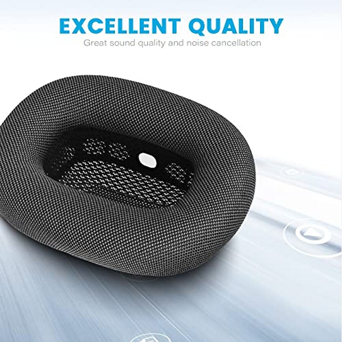 Ear Cushions for Airpods Max, Comfortable Headphones Accessories Replacement Earpads Ear Cups for Apple Airpods Max Headphones - Space Gray, Black