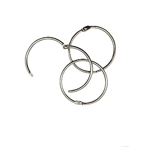 KTOJOY 2 Inch (15 Pack) Loose Leaf Binder Rings, Nickel Plated Steel Binder Rings,Keychain Key Rings, Metal Book Rings,Silver, for School, Home, or Office