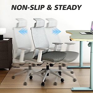 Sycoodeal 1/12 Inch Extra Thick Transparent Clear Office Chair Mat Heavy Duty Floor Protector Chair Mats for Rolling Chairs 48" x 36"