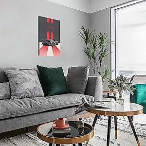 Car Poster Ferrari F40 Supercar Posters Racing Car Canvas Wall Art For Boy's Bedroom SuperCar Wall Decor Frame-style 16x24inch(40x60cm)