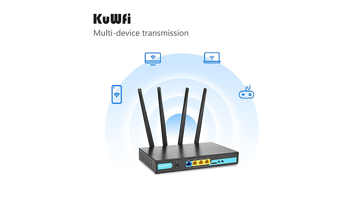 KuWFi 4G LTE Router with SIM Card Slot | High-Speed Industrial WiFi