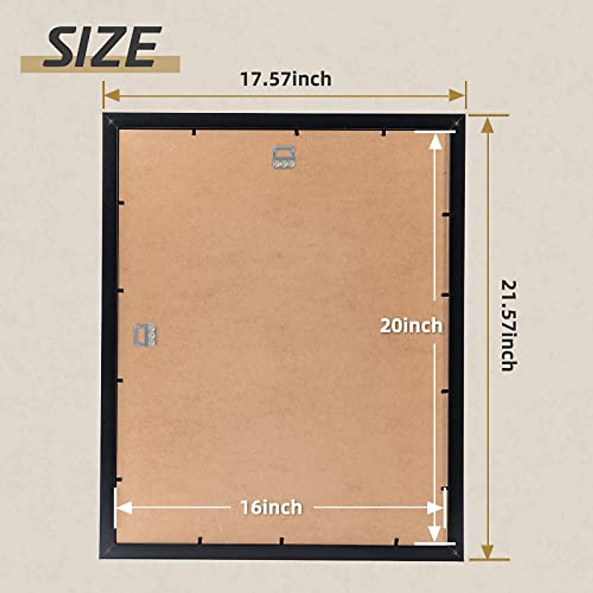 QDSSDECO 16"x20" Picture Frame Black Wood Frame with PS Board Hanging on the Wall Display Picture, Set of 3