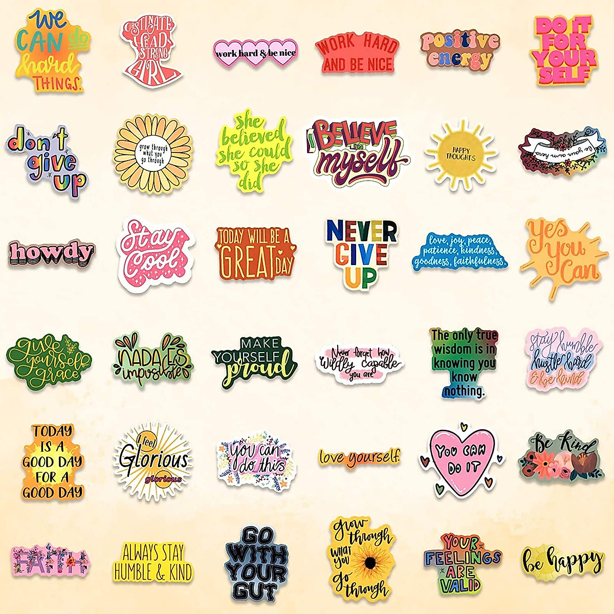 100pcs Inspirational Stickers for Laptop, Reward Motivational Stickers for Teens Adults Students Teachers Planners Employees, Waterproof Vinyl Positive Sticker for Water Bottles, Scrapbook, Journal