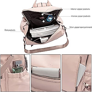 CLUCI Backpack Purse for Women Fashion Leather Designer Travel Large Ladies Convertible Shoulder Bags with Tassel Pink