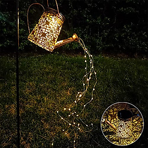 POPKER Solar Outdoor Lights - Decorative Watering Can Lights - Waterproof LED String - Decoration for Garden, Pathway, Yard, Patio, Porch - Gardening Gifts