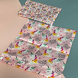 YOKIOU 9pcs Wet Dry Bags for Diaper Waterproof Reusable with Zipper, Cloth Diaper Unicorn Wet Dry Bags for Travel, Daycare, Beach, Pool, Stroller, Diapers(pink, blue)