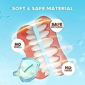 Fake Teeth, 2 PCS Veneers Dentures Socket for Women and Men, Dental Veneers for Temporary Tooth Repair Upper and Lower Jaw, Protect Your Teeth and Regain Confident Smile, Professional Cosmetic (2)