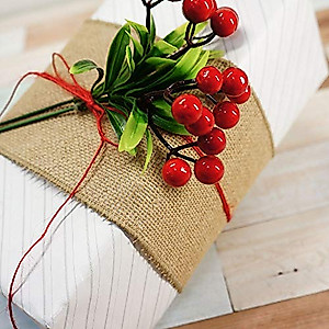 CT CRAFT LLC Burlap Wired Ribbon, 4inch x 20 Yards, Natural, Christmas, Home Decor, Gift Wrapping, Tree Topper Bow, Wreath, DIY Crafts