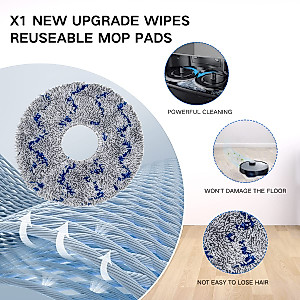Home Times Vacuum Mop Replacement Pads for ECOVACS DEEBOT X1 Omni TURBO X1/ X1 Plus