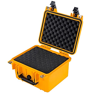 Eylar Don't Tread On Me Hard Pistol Case 10.62 x 9.68 x 6.87 inches (Yellow, Compact Deep 2 Gun)