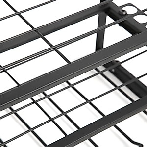 evhooe Drill Organizer Black Drill Holder 150lb Weight Capacity Wall Mounted Tool Rack with Full Accessories for Garage Workshop