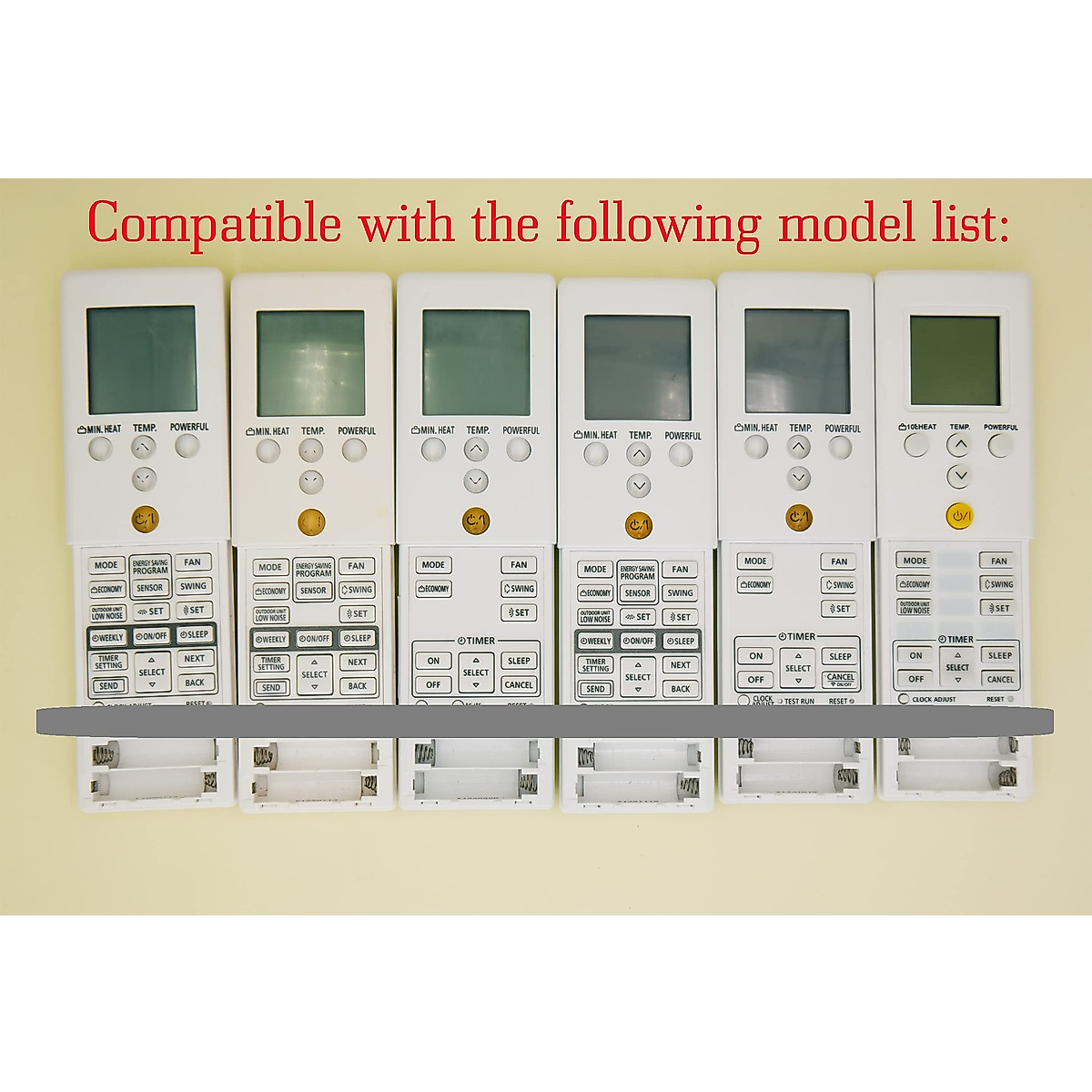 RCECAOSHAN Replacement for Fujitsu Air Conditioner Remote Control AR-REF1U ARREF1U ASU9RLS3 ASU12RLS3 ASU15RLS3 Display in Both Fahrenheit and Celsius