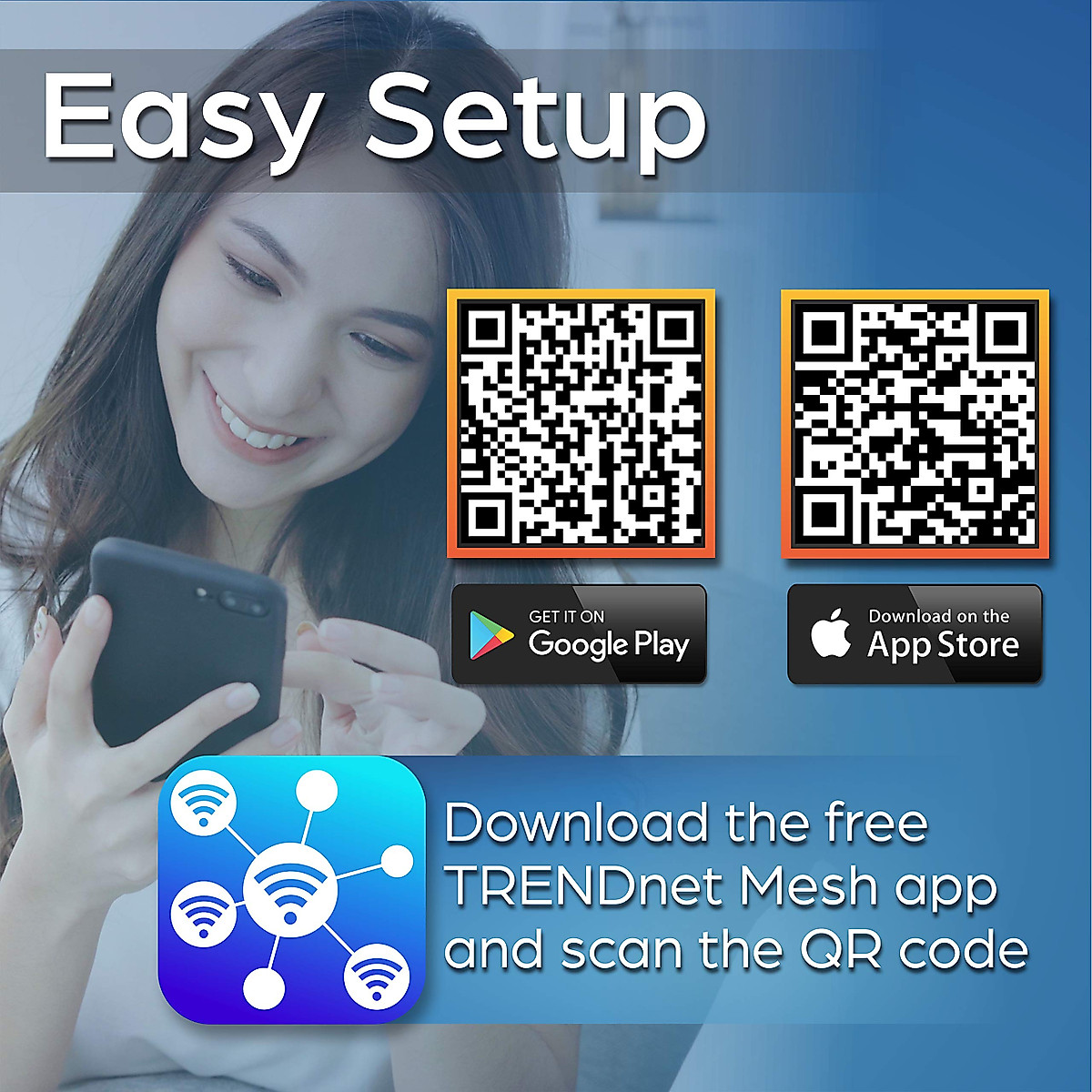 TRENDnet AC2200 WiFi Mesh Router,TEW-830MDR,1xAC2200 WiFi Mesh Router,App-Based Setup,Expanded Wireless Internet(Up to 2,000 Sq Ft.Home),Supports 2.4GHz/5GHz,White