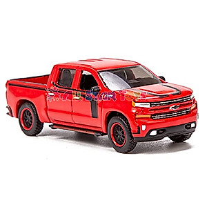 2019 Chevrolet Silverado LTZ Z71 Red Limited Edition to 2496 Pieces Worldwide 1/64 Diecast Model Car by Auto World CP7918