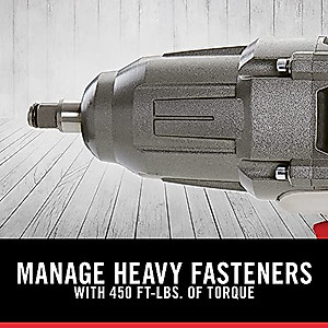 PORTER-CABLE Impact Wrench, 7.5-Amp, 450 lbs. of Torque, 1/2 Inch, Corded (PCE211)