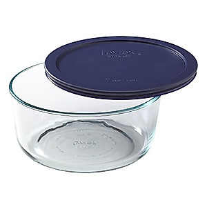 Pyrex 14-Piece Simply Store with Blue Covers, Clear
