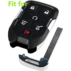 Silicone Smart Key Fob Cover Case Jacket Keyless Entry for Chevrolet Suburban Tahoe GMC Yukon XL HYQ1AA 6 Buttons Pink