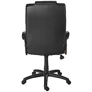 Boss Office Products Executive High Back LeatherPlus Chair in Black