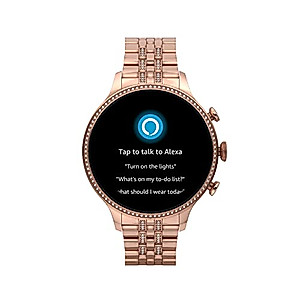 Fossil Unisex Gen 6 42mm Stainless Steel Touchscreen Smart Watch, Fitness Tracker, Color: Rose Gold (Model: FTW6077V)
