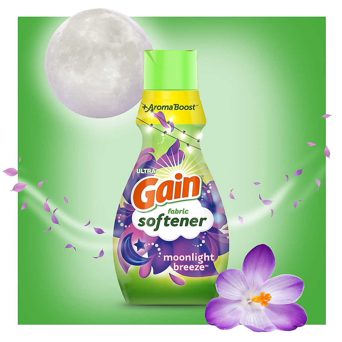 Gain Fabric Softener, Moonlight Breeze, 35 fl oz (4 Pack)