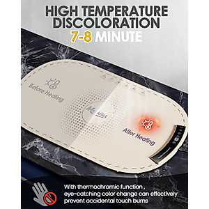 MONKRICT Electric Warming Tray, Thermochromic Fast Heating Warming Mat for Food with 8 Temperature Settings, Auto Shut-Off & Child-Lock, Portable Silicone Food Warmer for Buffet, Parties, Everyday Use