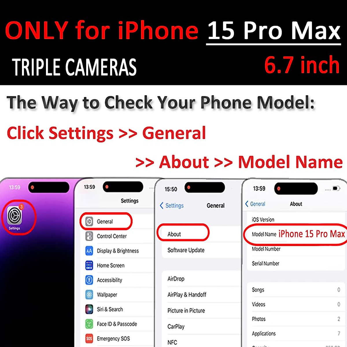 ZVE for iPhone 15 Pro Max Wallet Case Crossbody, Card Holder Phone Purse for Women, RFID Blocking Zipper Leather Cover with Wrist Strap for iPhone 15 Pro Max (6.7 inch)- Black