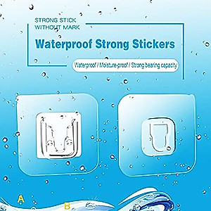 MileHouse 1 Pair Dual Sided Wall Hangers, Self Adhesive Clothes Hook Plug Socket Holder Cable Fixing Organizer for Various Usages 1 Pair