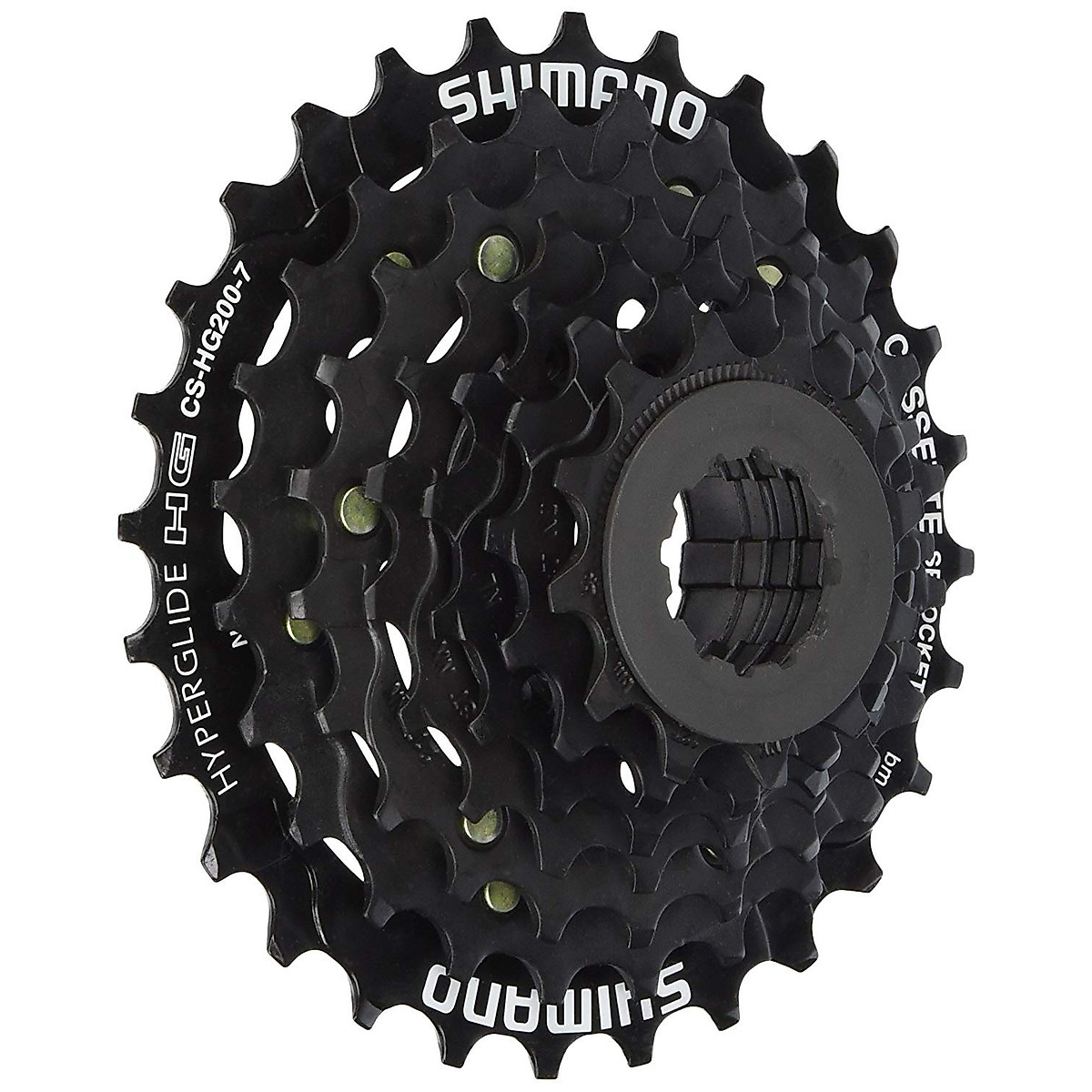JKSPORTS Shima Tourney CS-HG200 7 Speed Cassette, 12-28T, Black