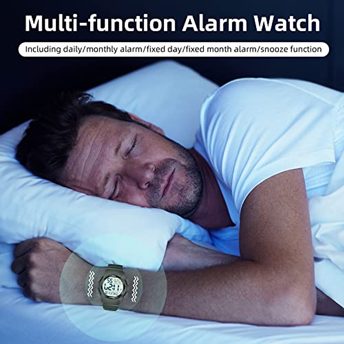 Beeasy Men Digital Sports Watch,Waterproof Watch with Stopwatch ...