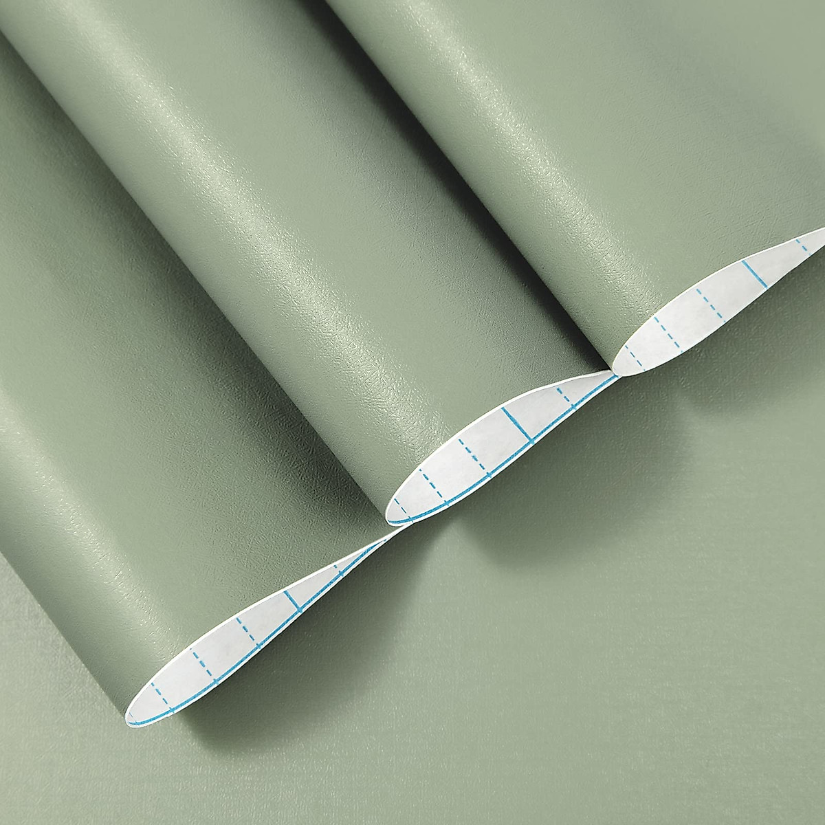 practicalWs Sage Green Wallpaper Stick and Peel Green Contact Paper 17.7'' x 118.1'' Green Removable Wallpaper Self-Adhesive Vinyl Solid Wallpaper for Bedroom Kitchen Cabinets