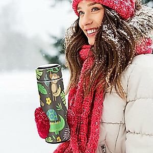 CaTaKu Hawaii Sloth Animals Water Bottle Insulated 16 oz Stainless Steel Flask Thermos Bottle for Coffee Water Drink Reusable Wide Mouth Vacuum Travel Mug Cup