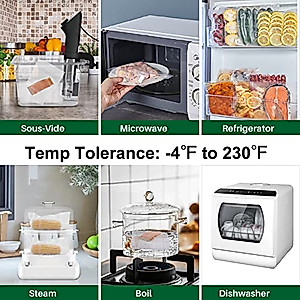 AENTGIU Vacuum Sealer Bags for Food, 200Pcs Quart Size 8" x 12", BPA Free PreCut Vacuum Storage Bags For Food Saver, Seal a Meal, Freezer Bags Space Saver for Vac Storage, Meal Prep or Sous Vide