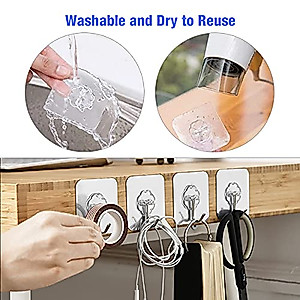 SLTG2020 20pcs Self-Adhesive Sticky Hooks Heavy Duty Wall Seamless Hooks Hangers