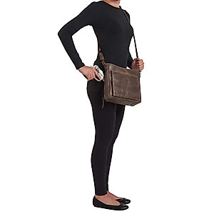 Concealed carry Distressed Buffalo Crossbody by Gun Tote'n Mamas