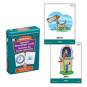 Super Duper Publications | Webber® Spanish Phonology Flash Cards (8 Total Fun Decks) | Educational Resource for Children