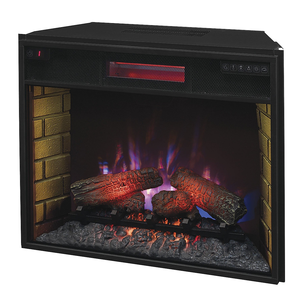 ClassicFlame 28II300GRA 28" Infrared Quartz Fireplace Insert with Safer Plug