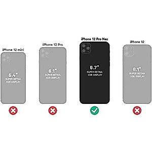 OtterBox Symmetry Clear Seires Case for iPhone 12 Pro Max (Only) - with Performance Glass Screen Protector - Bundle Packaging - Clear