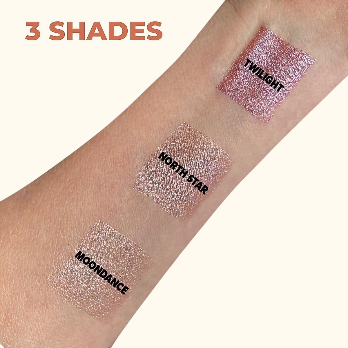 Beauty For Real Level Up Multi-Dimensional Liquid Eyeshadow, Moondance - Pearlized, Glistening Beige - Creaseless, Long-Wear Formula - Cruelty Free & Paraben Free - 0.135 fl oz