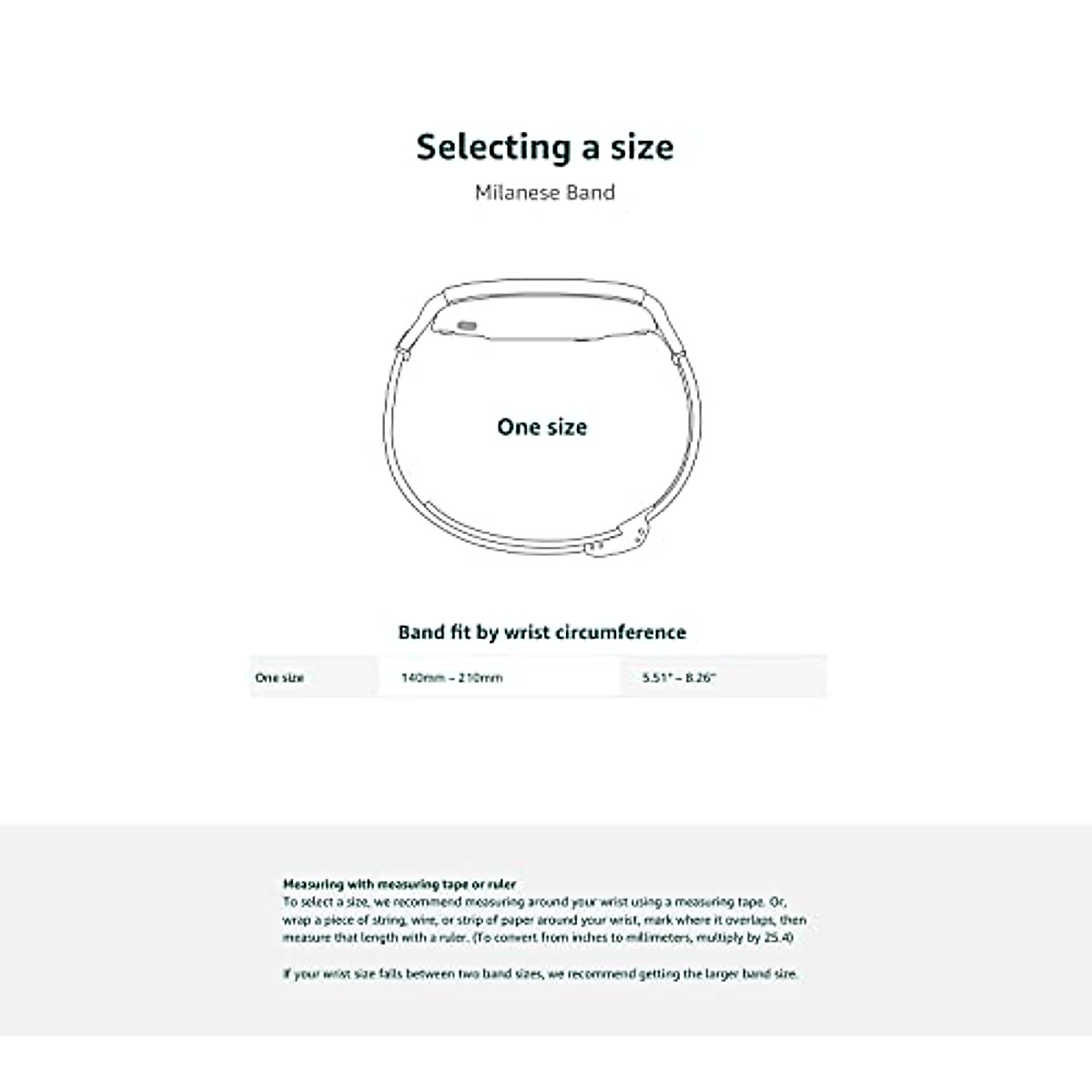 All-New, Made for Amazon Halo View accessory band - Milanese - Centered Silver