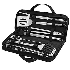 ValueMax 15 Pcs BBQ Grill Accessories, Grill Set, Grilling Gifts for Men, Barbecue Tools for Indoor & Outdoor Grill/Cooking, Camping