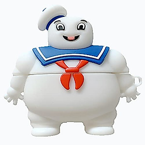 VARWANEO Case for Airpods Pro, Soft PVC 3D Cute Funny Fun Cartoon Ghost Busters Design Kawaii Airpods Cover Case with Keychain, Cool for Kids Teens