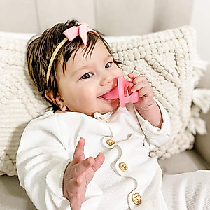 Itzy Ritzy Teensy Teether - Soothing Silicone Hollow Teether Features Flexible, Easy-to-Hold Handle, Pineapple