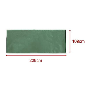 Backyard Playset Canopy Kids Wooden Swingset Protection Cover Dustproof Reusable Waterproof 228x109cm Windproof Playground Roof, Green