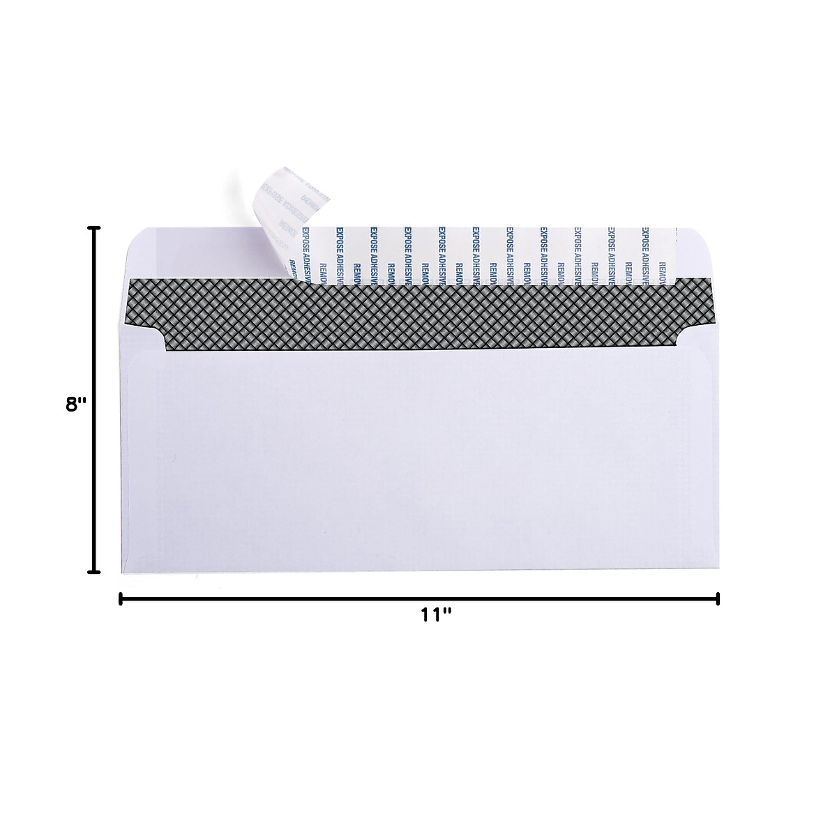 500 Self Seal QuickBooks Double Window Security Check Envelopes - for Business Laser Checks, Ultra Security Tinted, Self Adhesive Peel & Seal White, Size 3 5/8 x 8 11/16-24lb NOT for INVOICES