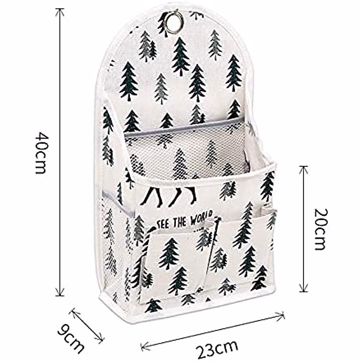 UJLN Wall Hanging Storage Bag, Waterproof Over The Door Closet Organizer Hanging Pocket Linen Cotton Organizer Box Containers for Bedroom, Bathroom, Kitchen, Office (TPYE D)