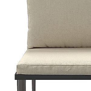 GuyAna 3 Piece Patio Set with Cushions Outdoor Furniture Sets Conversation Sets Patio Furniture Dining Patio Furniture Set Patio Sets Gray Poly Rattan