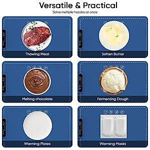 Warming Mat for Food, Warming Trays for Buffets Party - Full Surface Heating, Rollable, Premium Nano Silicone Food Warmer Mat with 3 Temperature Settings, Auto Shut-Off