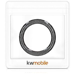 kwmobile Start Stop Button Ring Compatible with BMW BMW 3 Series E90/E91/E92/E93 - Carbon Fiber Car Trim Cover - Black